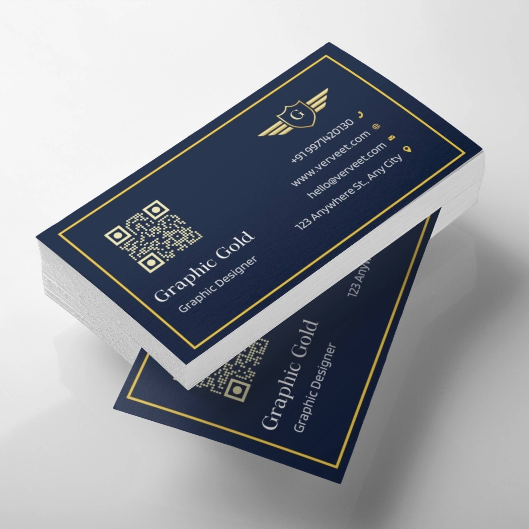 Standard Visiting Cards | Various GSM & Finishes Available – Verveet India
