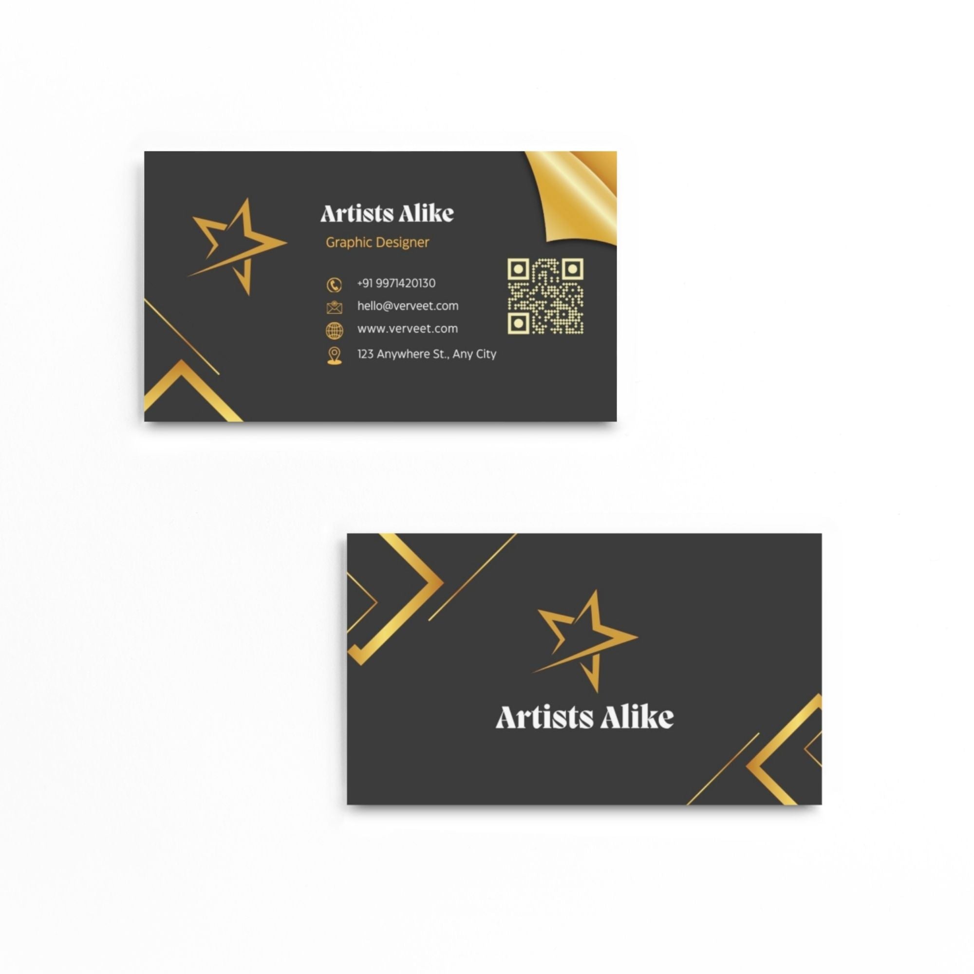 Minimal Velvet Paper Visiting Card for Artists | Square – Verveet ...
